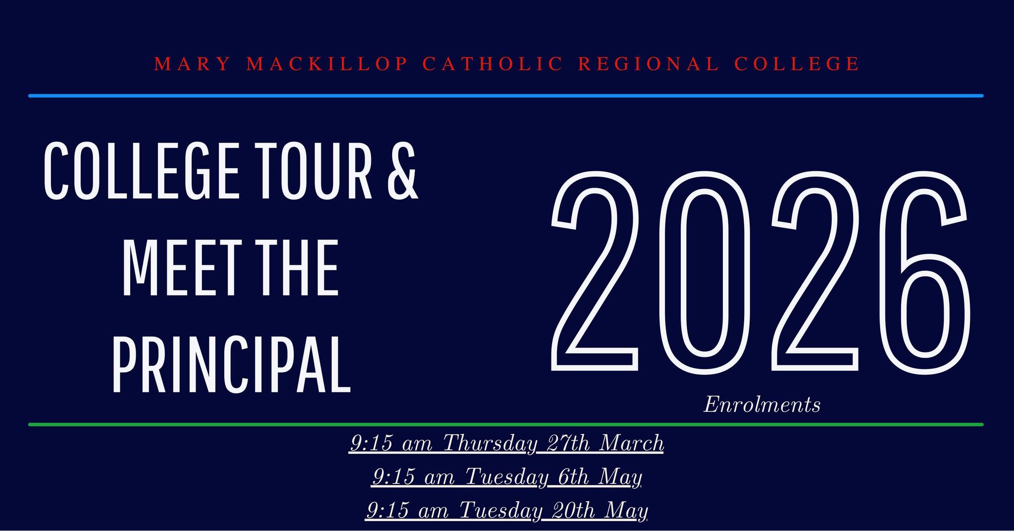 Upcoming Events - Mary MacKillop Catholic Regional College